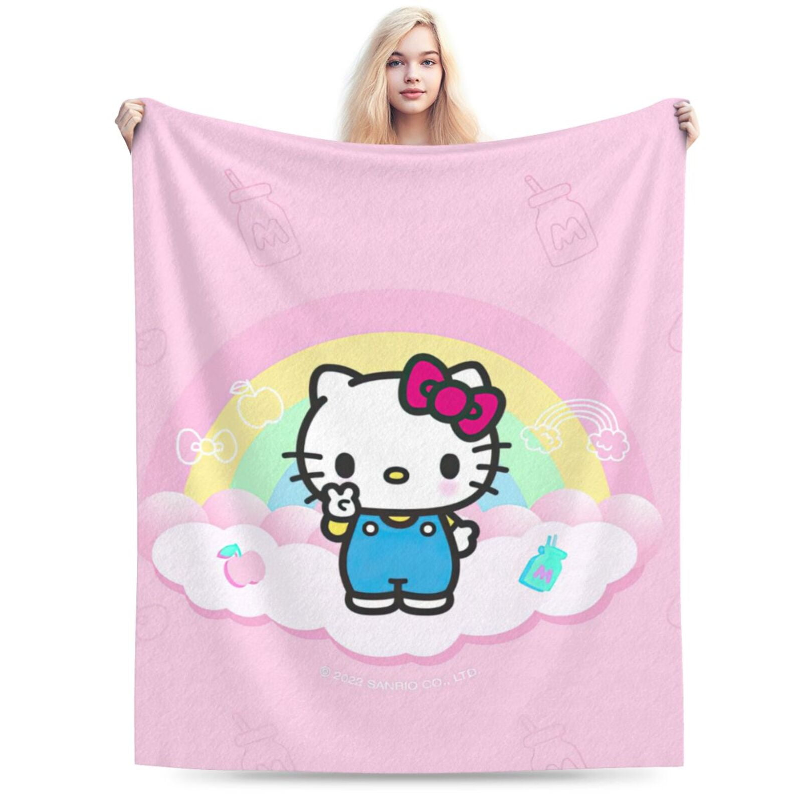 Hello Kitty Throw Blanket, Cozy Flannel Blankets For Boys Girls, Super ...