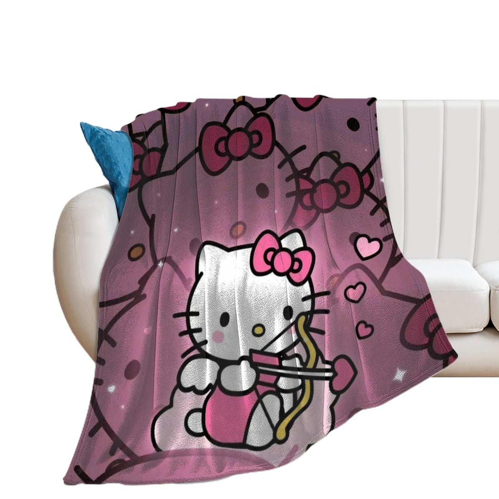Hello Kitty Throw Blanket Hello Kitty Merch for Girls Women 50"*60"（130 ...