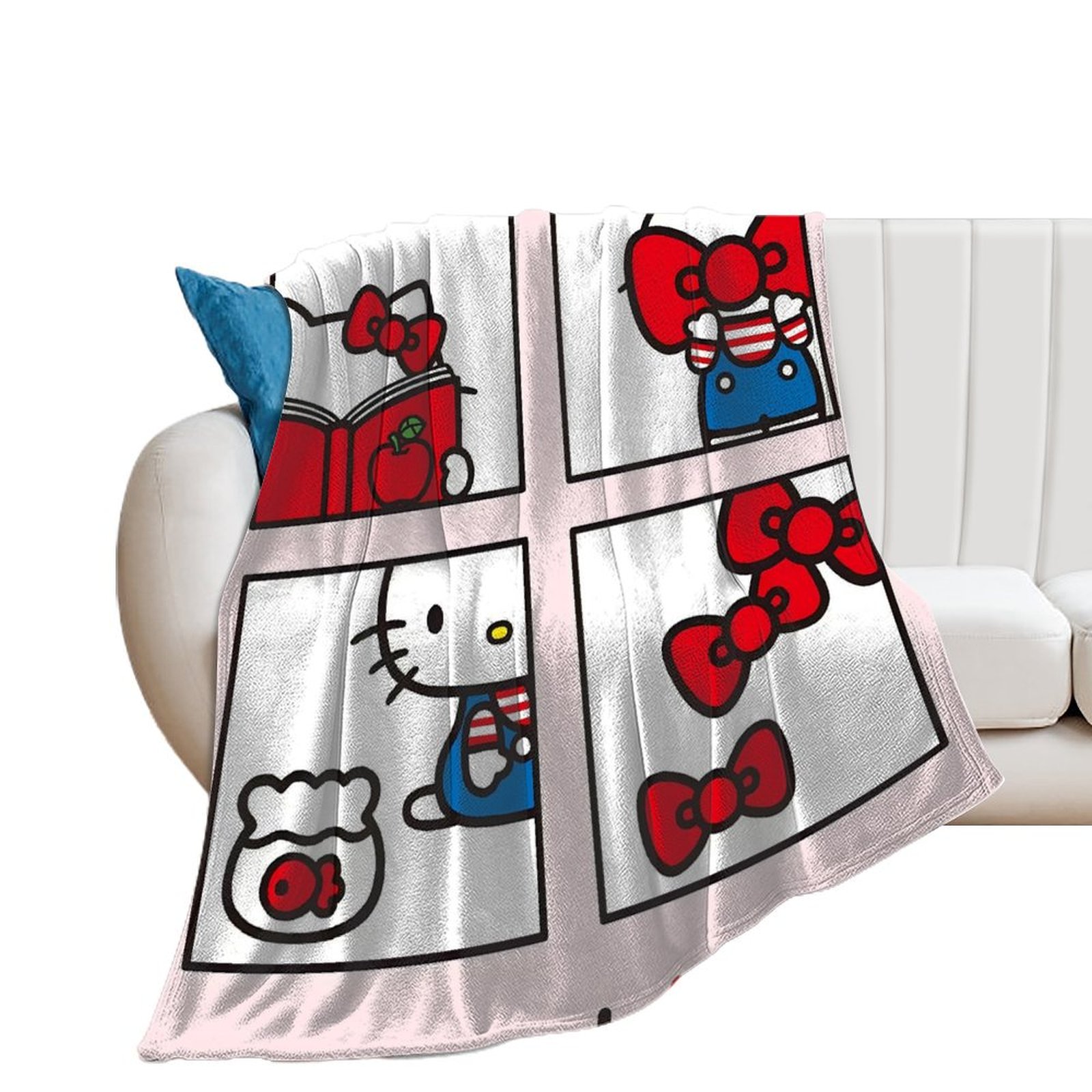 Hello Kitty Throw Blanket Hello Kitty Merch for Girls Women 50"*60"（130 ...