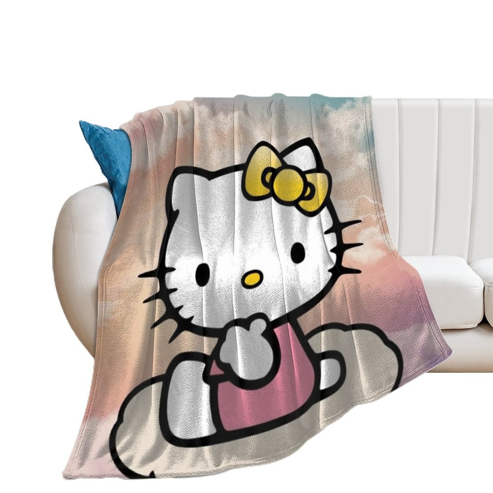 Hello Kitty Throw Blanket Hello Kitty Merch for Girls Women 50"*60"（130 ...