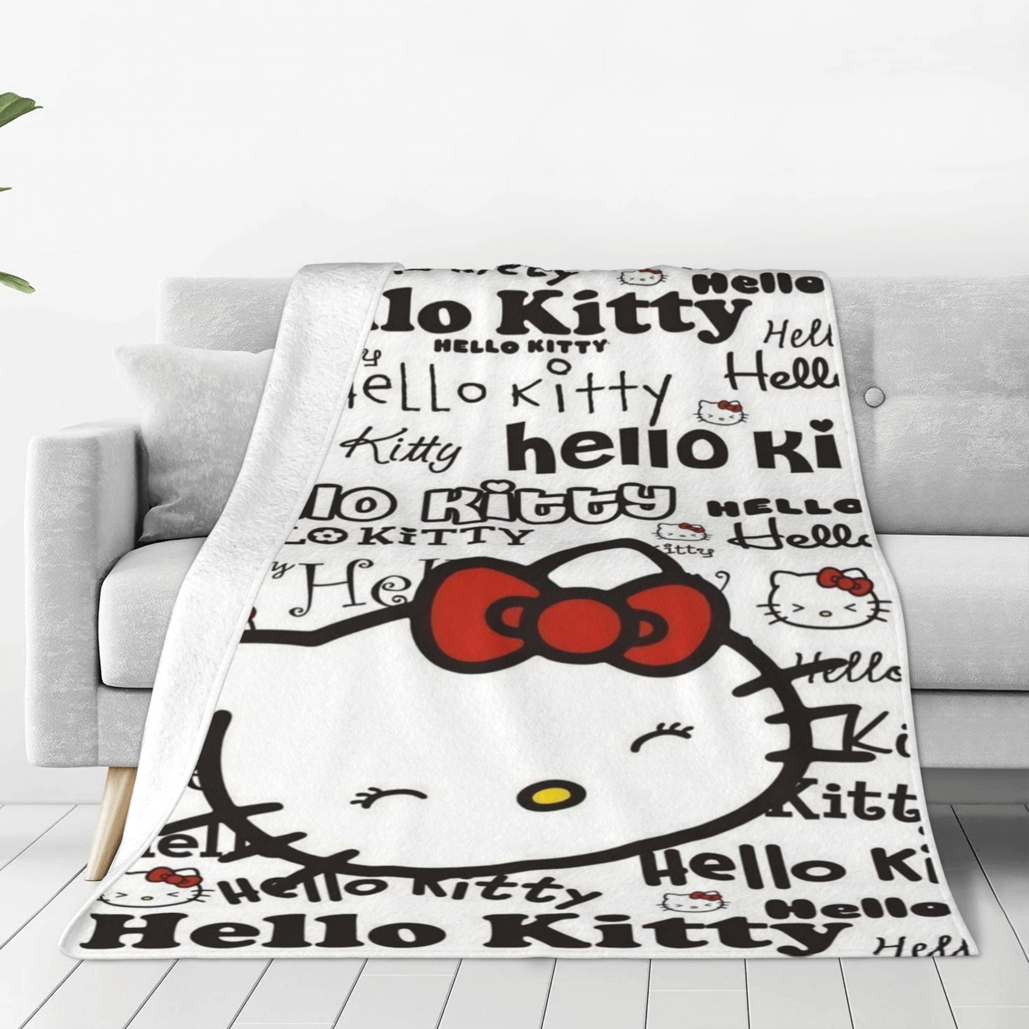 Hello Kitty Throw Blanket Soft Plush Travel Blanket For Bedroom Living ...