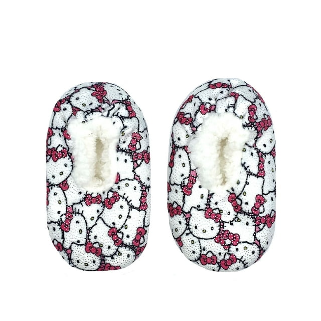 Hello Kitty, Toddler Girl Fuzzy Babba Slipper Socks, 1-Pack, Sizes 2T ...