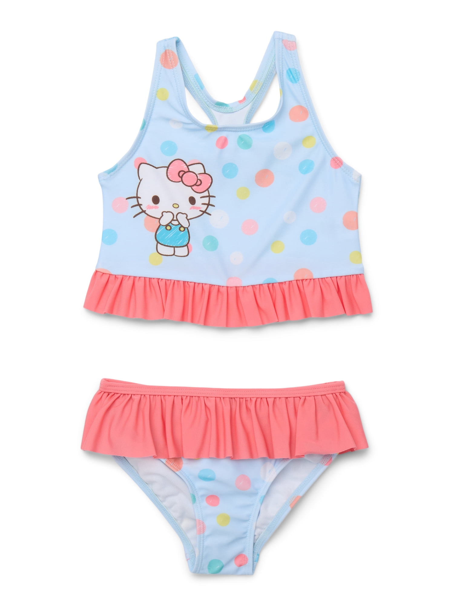 Hello Kitty Toddler Girls Tankini Swimsuit Set with UPF 50+, 2-Piece, Sizes 2T-4T - Walmart.com