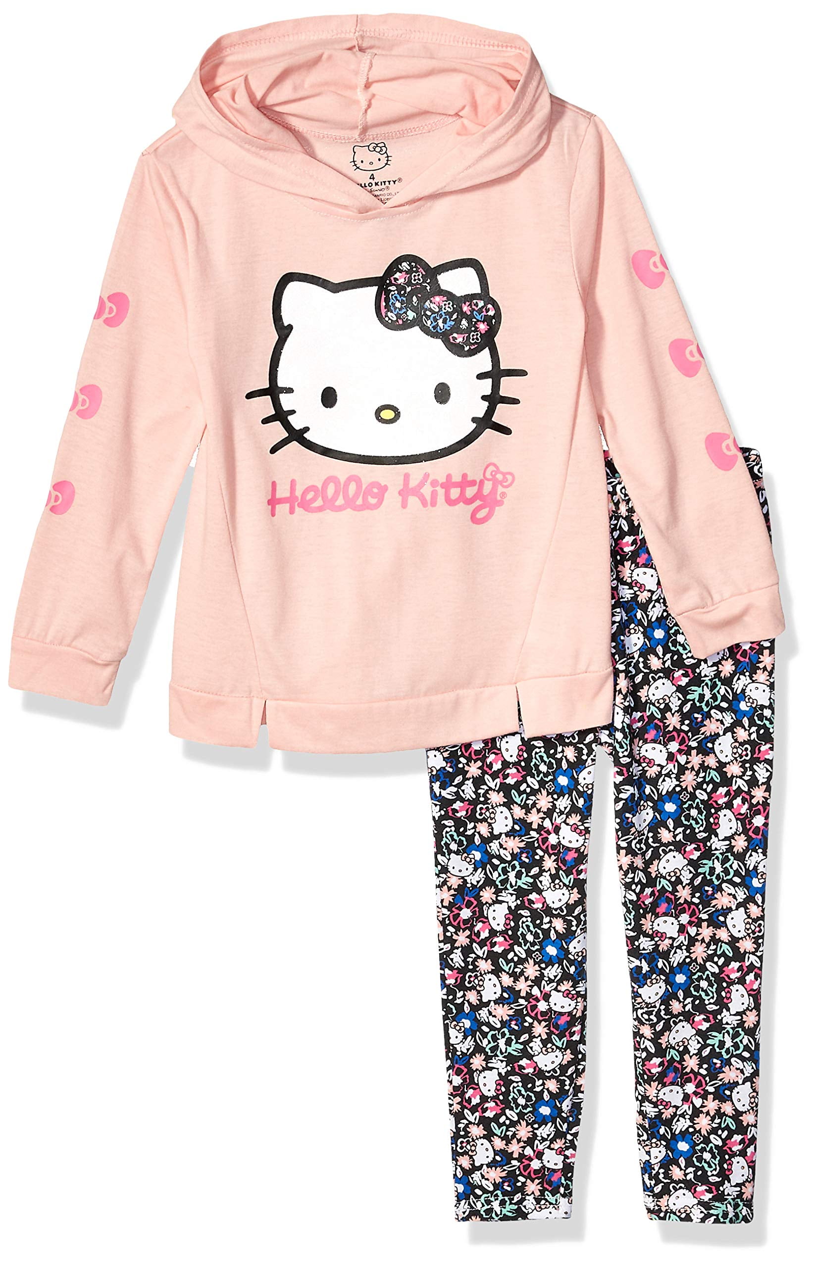Hello Kitty Toddler Girls 2 Piece Hoodie and Pant Legging Set, Dusty ...