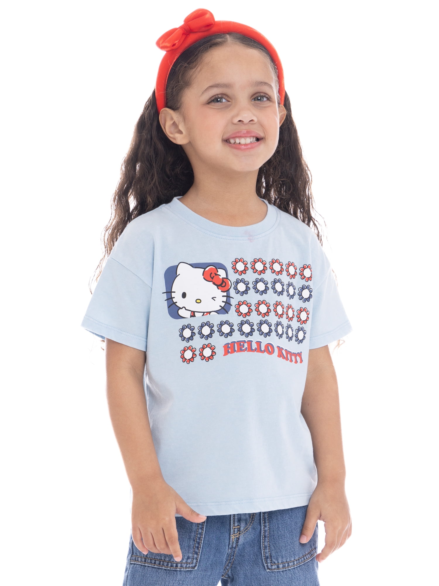 Hello Kitty Toddler Americana Graphic Tee, Sizes 12M-5T - Walmart.com