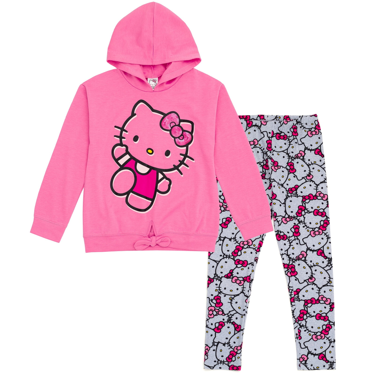 Hello Kitty Toddler Girls Fleece Hoodie and Leggings Outfit, Pink and ...