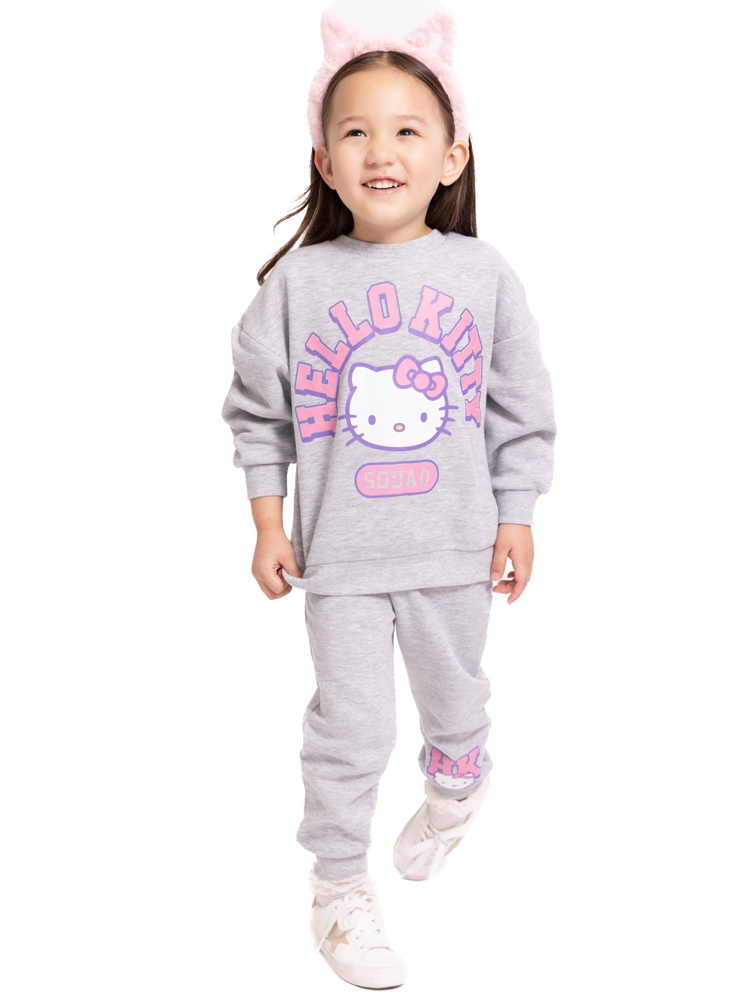 Hello Kitty Toddler Girls Graphic Sweatshirt and Joggers Set, 2-Piece ...
