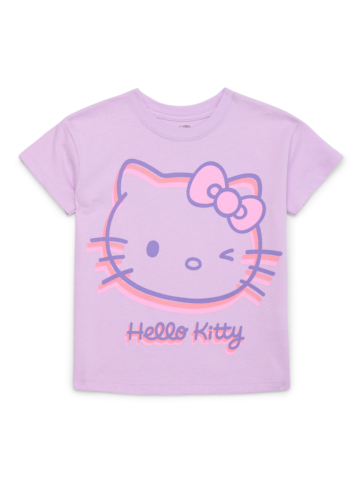 Hello Kitty Toddler Short Sleeve Crewneck Tee, Sizes 12M-5T - Walmart.com