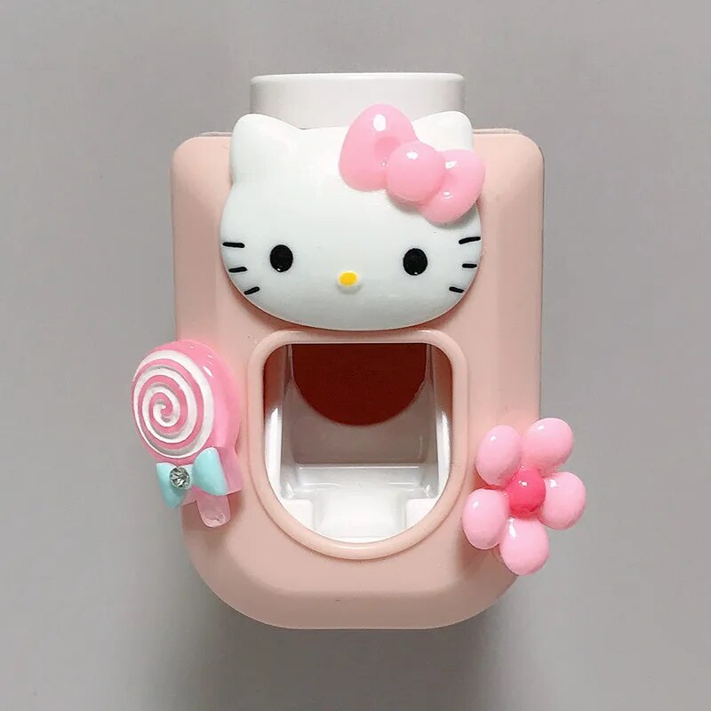 Hello Kitty Toothpaste Squeezer Sanrio Kawaii Cartoon Automatic ...