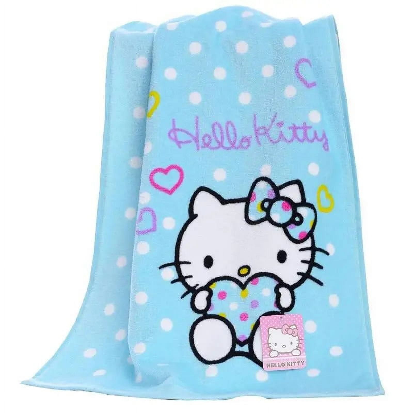 Hello Kitty Towel Sanrio Kawaii Pure Cotton Rectangular Absorbent ...