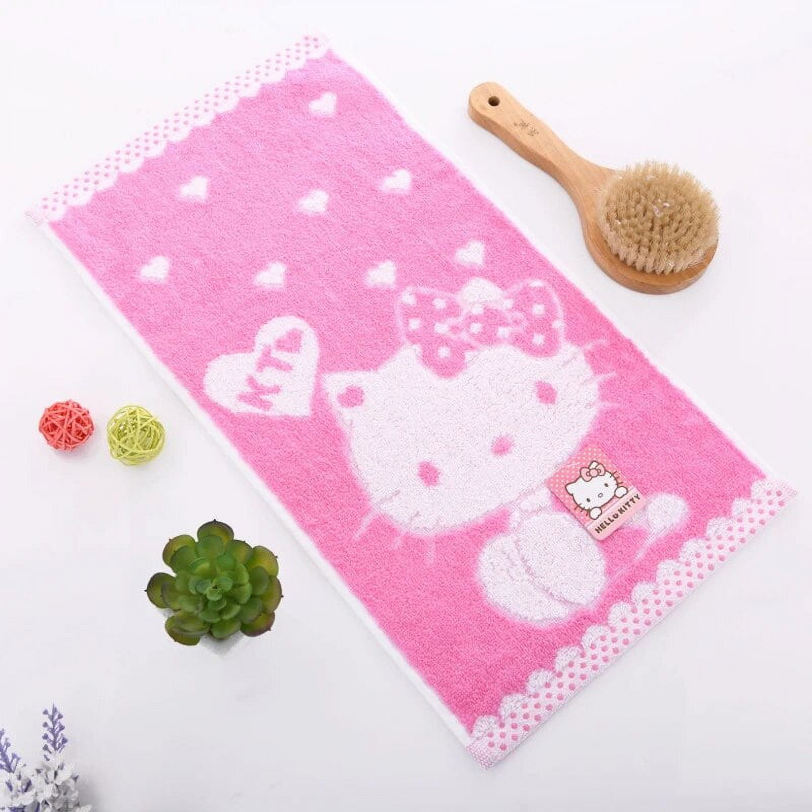 Hello Kitty Towel Sanrio Kawaii Pure Cotton Rectangular Absorbent ...