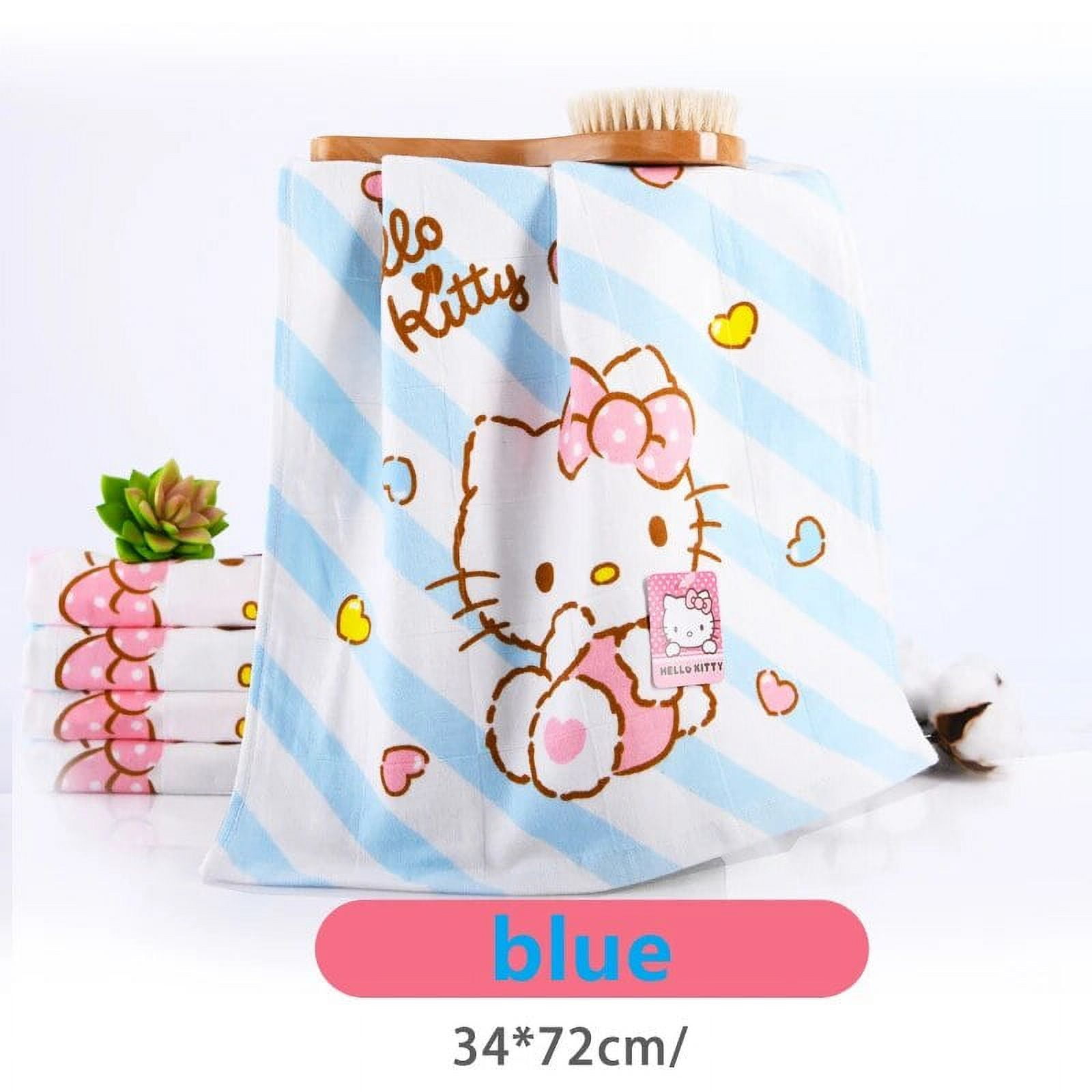 Hello Kitty Towel Sanrio Kawaii Pure Cotton Rectangular Absorbent ...