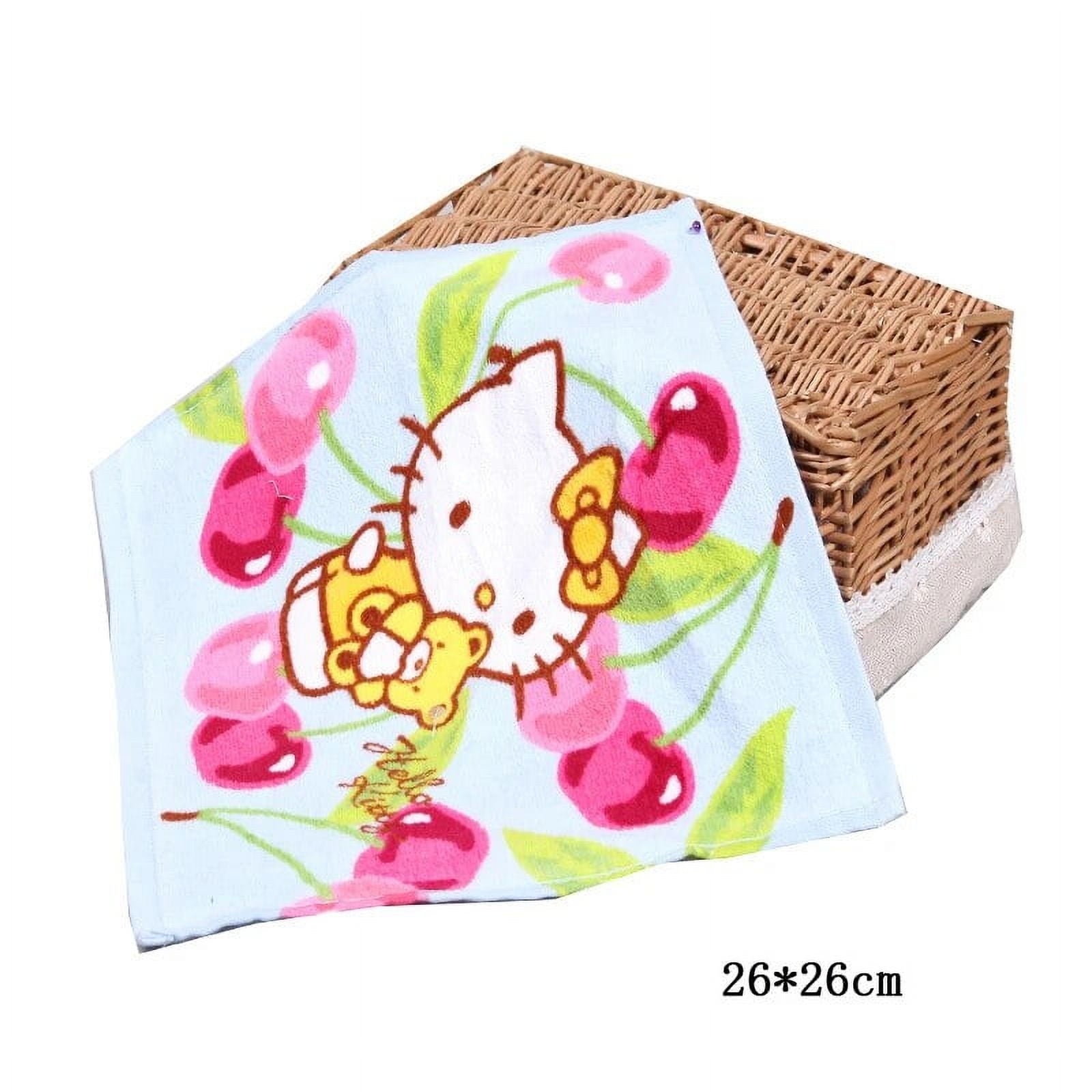 Hello Kitty Towel Sanrio Kawaii Pure Cotton Rectangular Absorbent ...