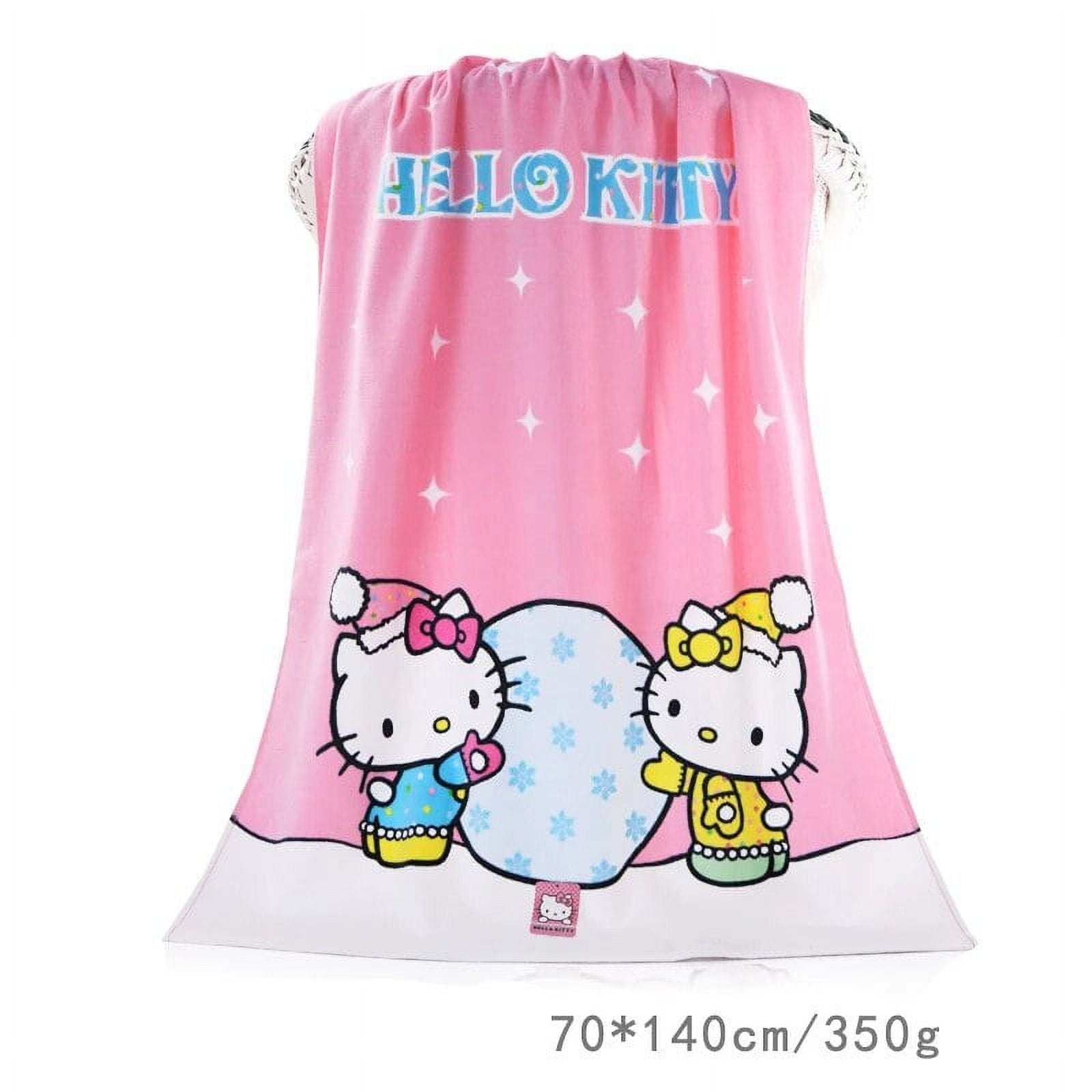 Hello Kitty Towel Sanrio Kawaii Pure Cotton Rectangular Absorbent ...