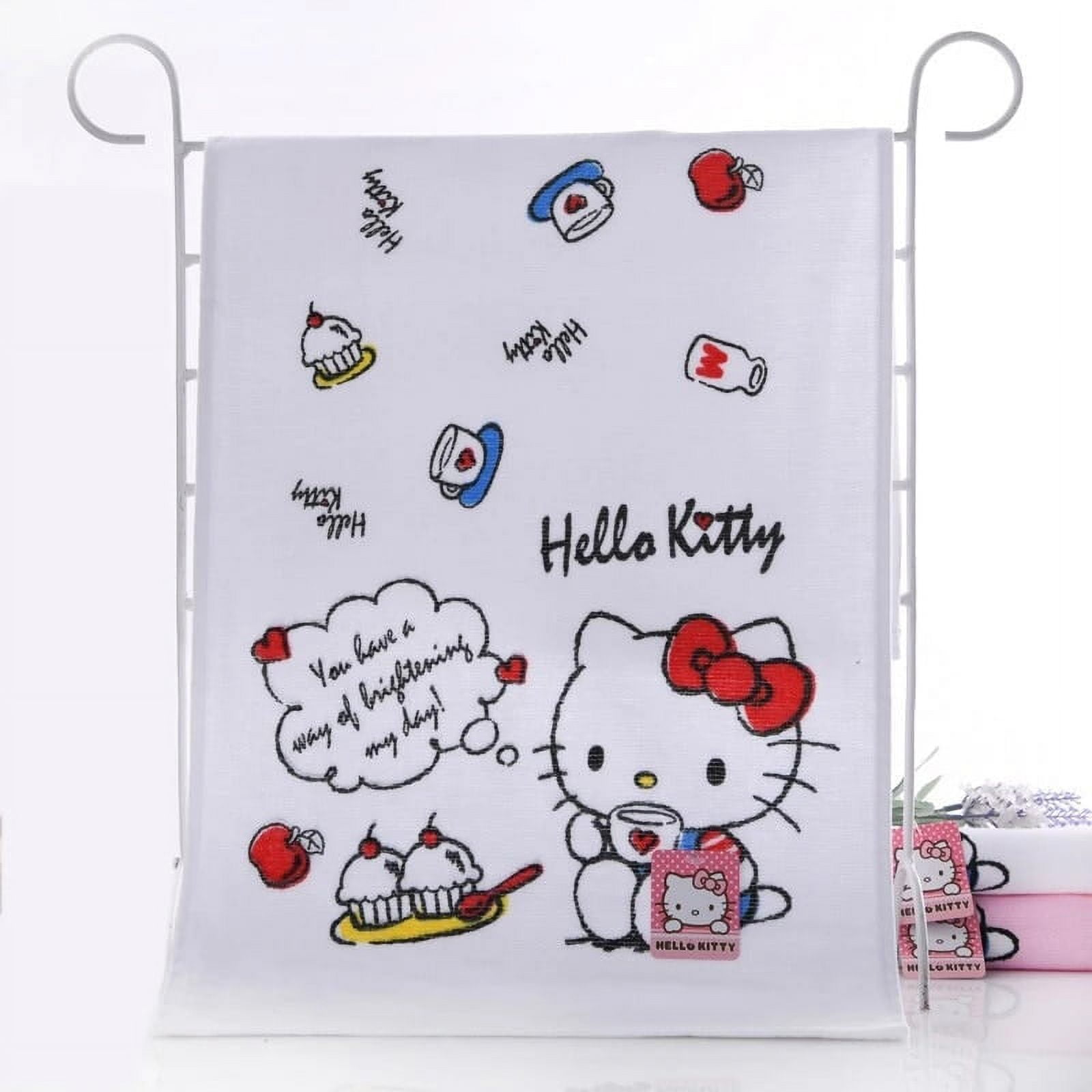 Hello Kitty Towel Sanrio Kawaii Pure Cotton Rectangular Absorbent ...