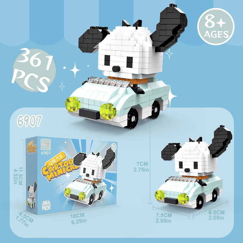 Hello Kitty Toy Building Blocks Melody Blocks Cartoon Character Kart ...