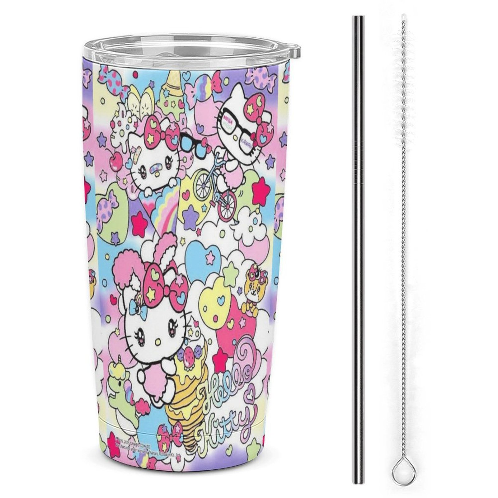 Hello Kitty Travel Coffee Mug Travel Tumbler Cup 20 OZ Tumbler ...