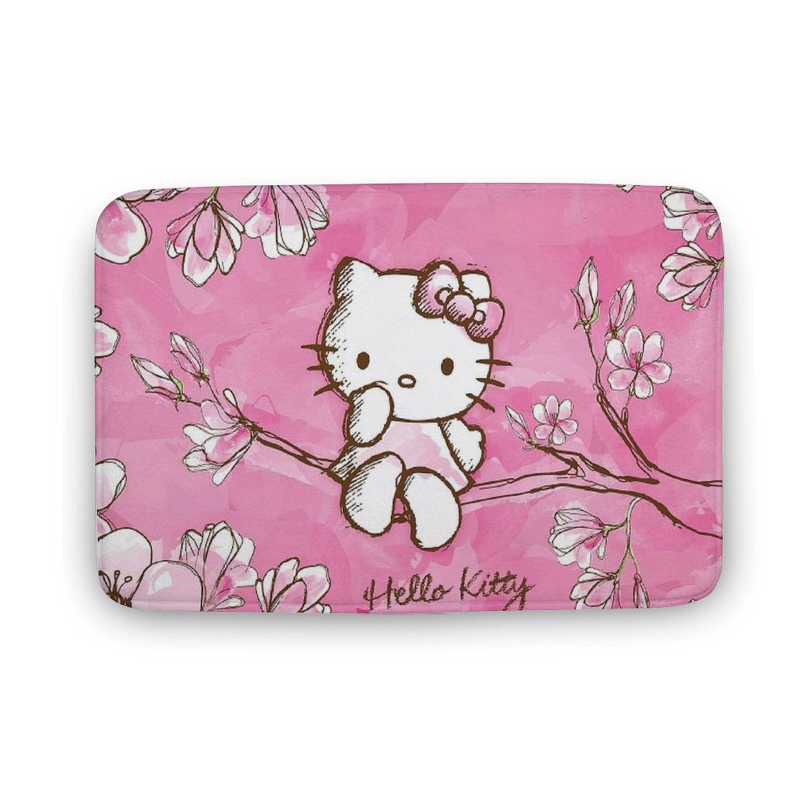 Hello Kitty Tree Flower Spring Doormat, Summer Home Decor Low-Profile ...