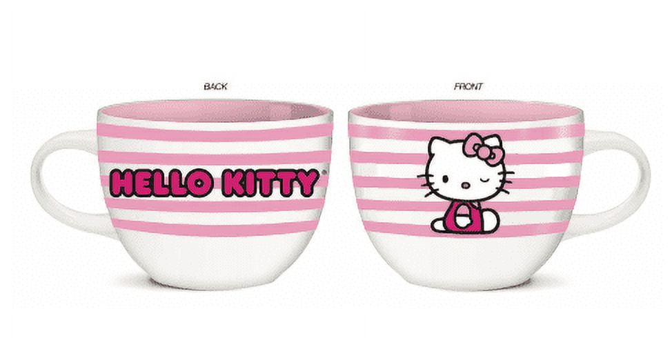 Hello Kitty Trio Pink 24oz Ceramic Soup Mug - Walmart.com