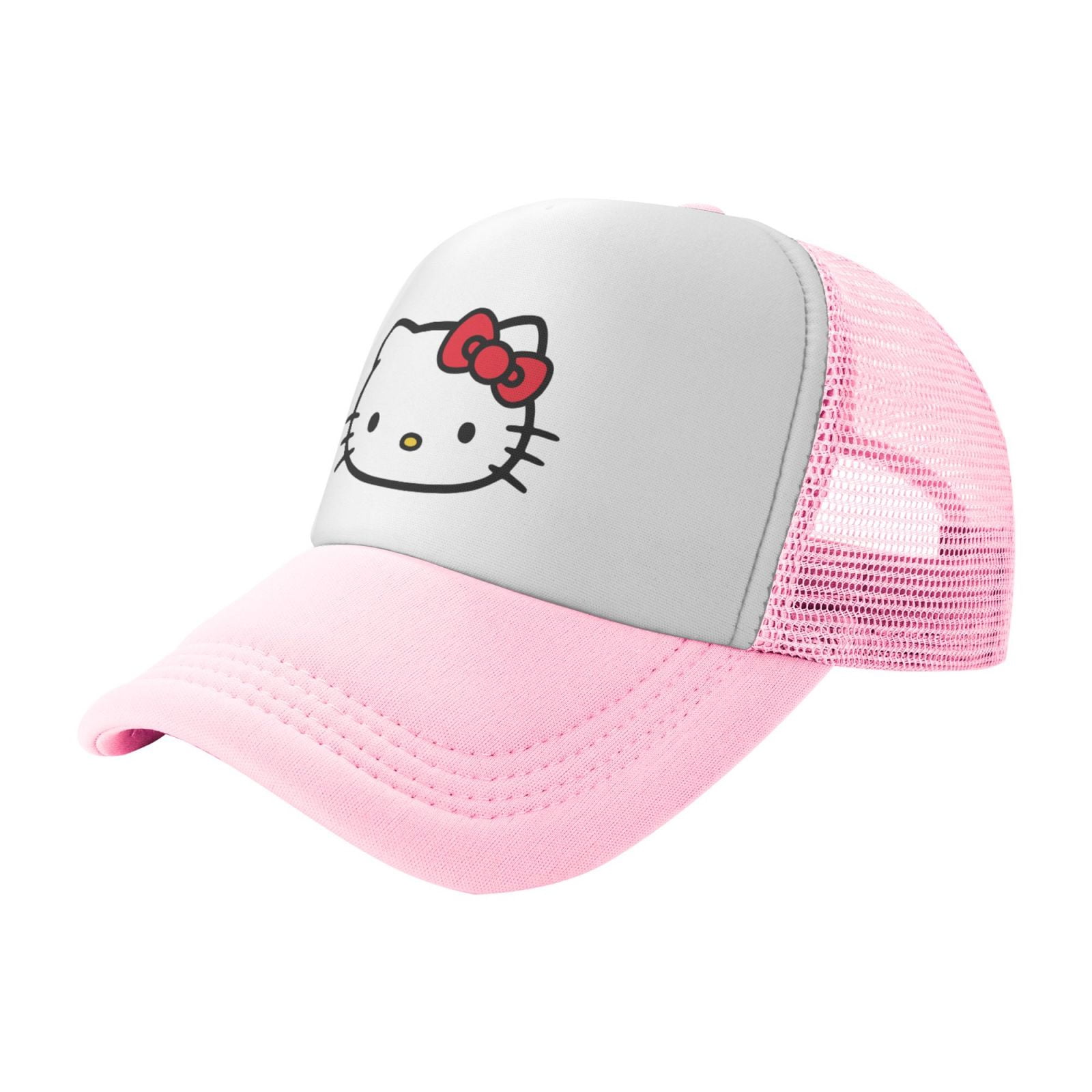 Hello Kitty Trucker Hat, Adjustable Snapback Mesh Baseball Cap with ...