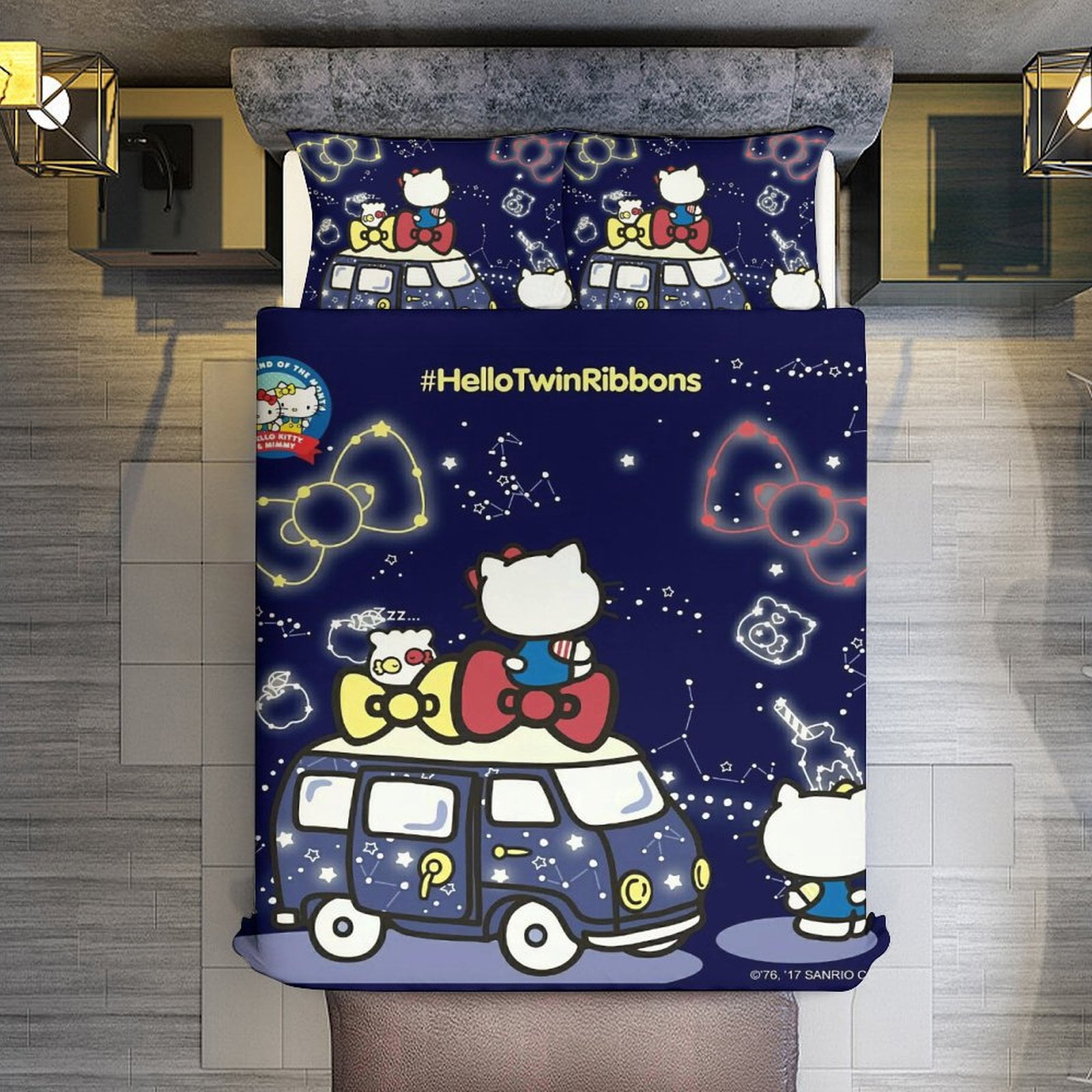 Hello Kitty Hello Twin Ribbons Bedding Duvet Cover Full Size - 1 Duvet ...