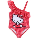 Hello Kitty UPF 50+ One Piece Bathing Suit (Girls), Sizes 4-6X ...