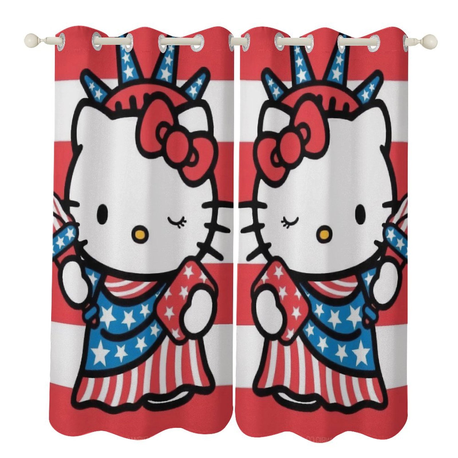 Hello Kitty USA Kids Curtains 52 X 84 Inch,Cartoon Blackout Curtains ...