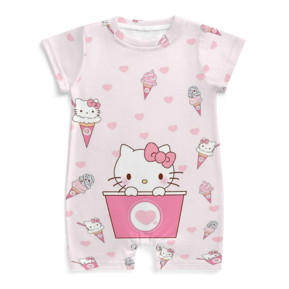 Hello Kitty Unisex Baby Boy Girl Jumpsuit Romper Bodysuit Playsuit One ...