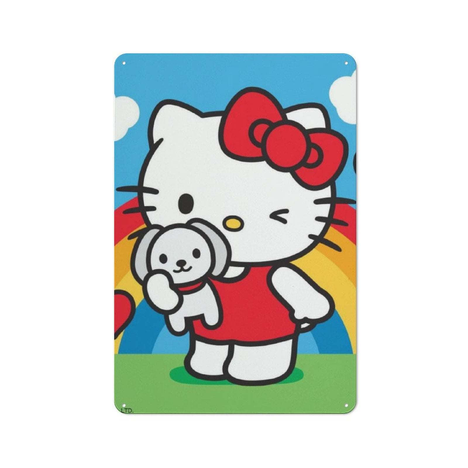 Hello_Kitty Vintage Comic Poster Tin Signs Wall Art Metal Tin Sign Wall ...