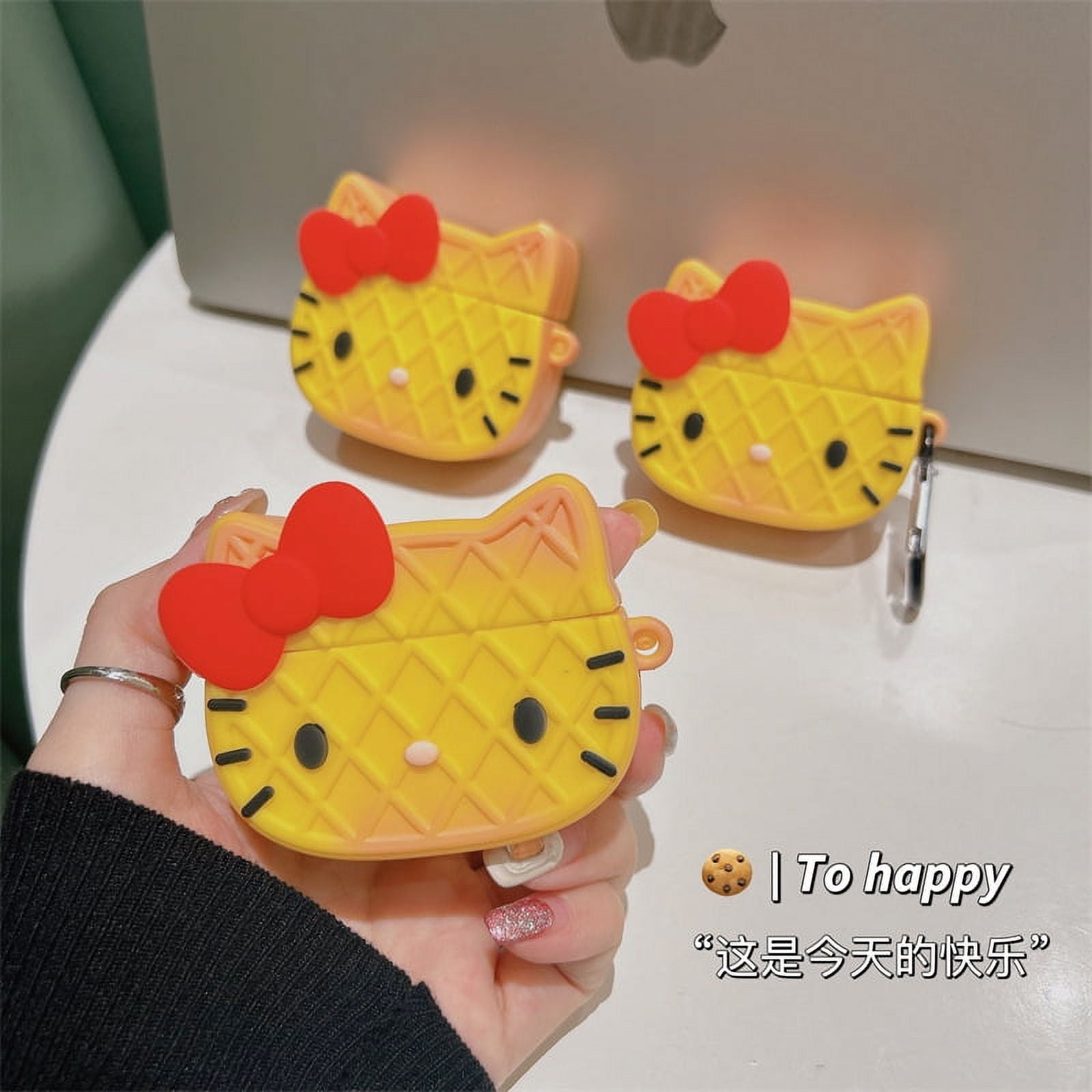 Hello Kitty Waffle Food Case For Airpods Pro 2 Soft Bluetooth ...