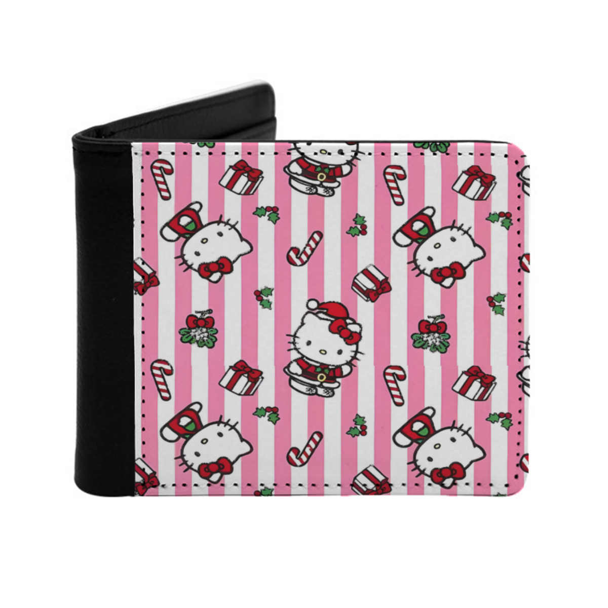 Hello Kitty Wallet for Boys Men Kids Girls Teen Leather Bifold Bi-Fold ...