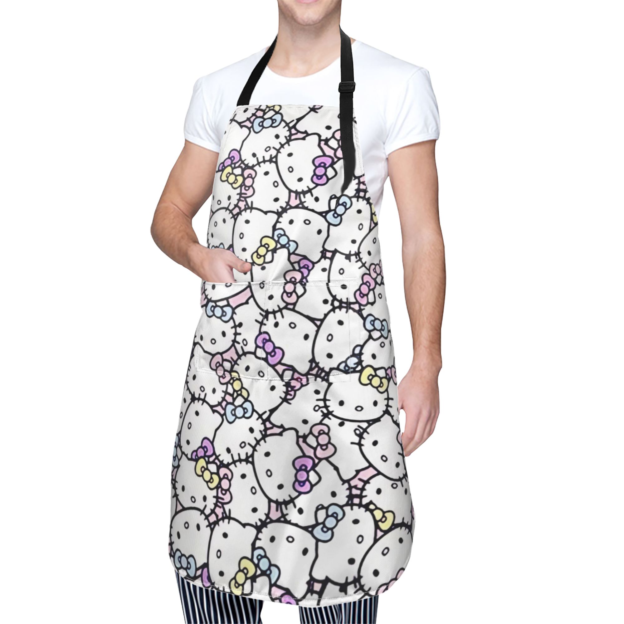Hello Kitty Waterproof Apron with 2 Pockets for Men Women, Adjustable ...