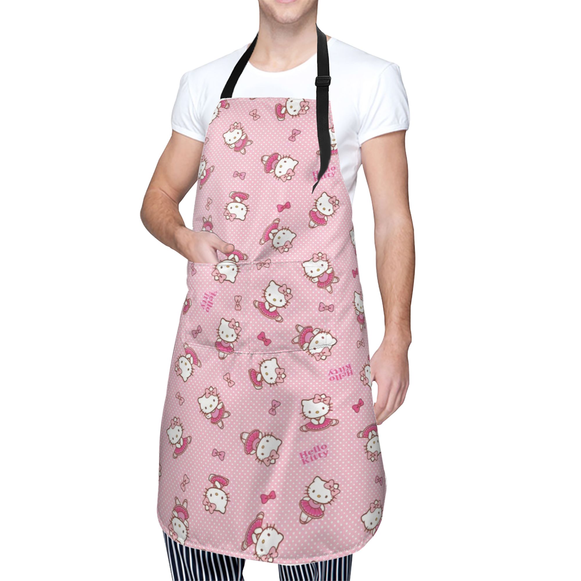 Hello Kitty Waterproof Apron with 2 Pockets for Men Women, Adjustable ...