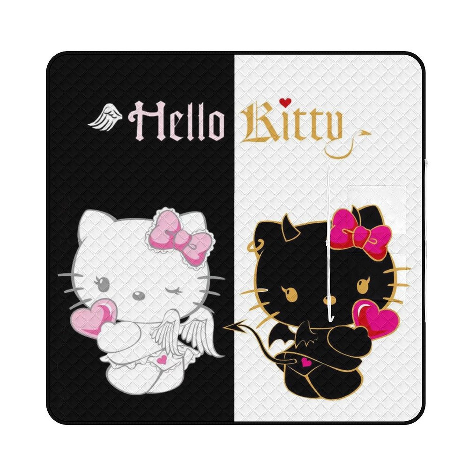 Hello Kitty Waterproof Foldable Beach Blanket Picnic Mat Tote Perfect ...