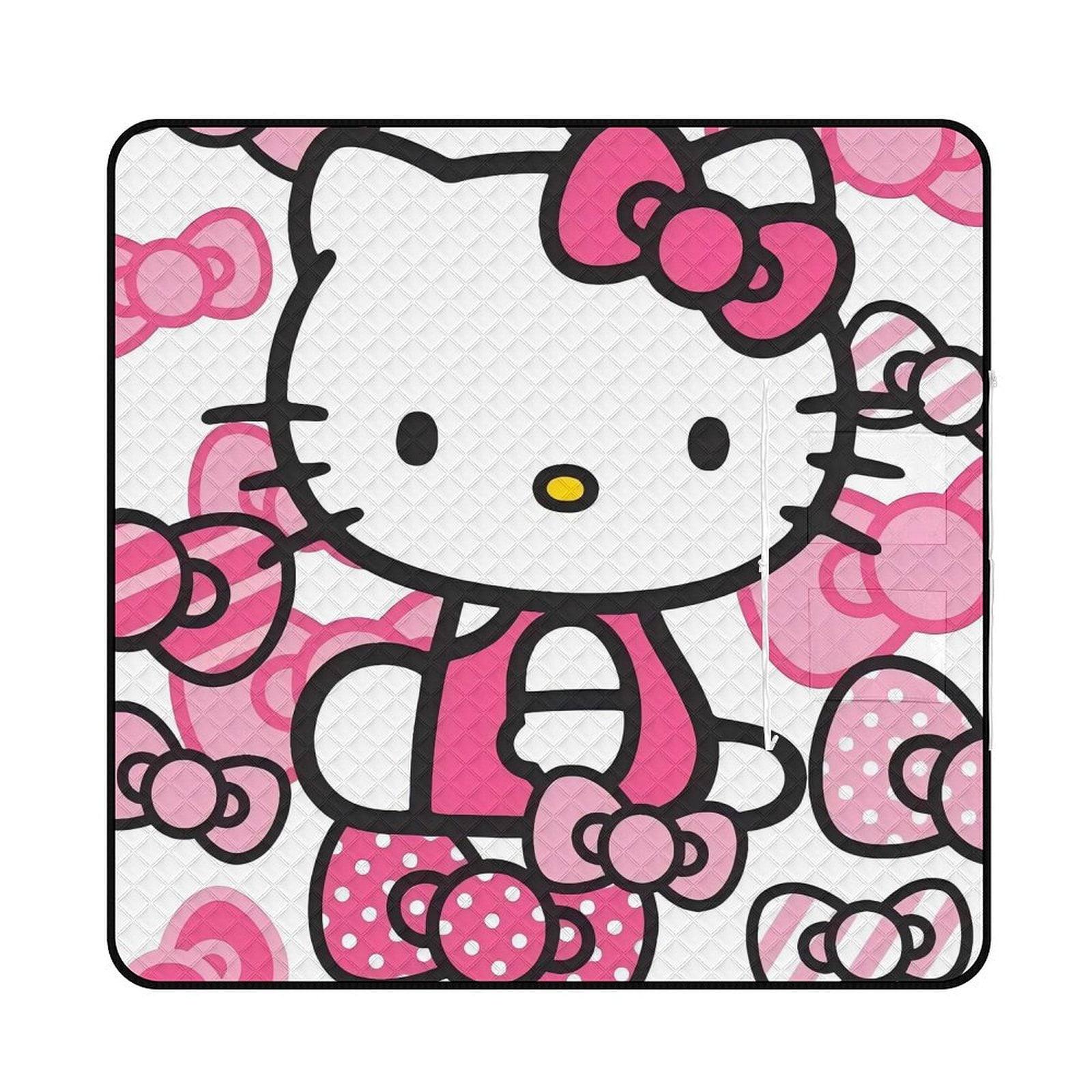 Hello Kitty Waterproof Foldable Beach Blanket Picnic Mat Tote Perfect ...