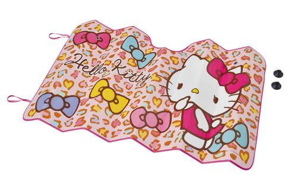 Hello Kitty Windshield Sun Shade Auto Shade Leopard Print Color Bows ...