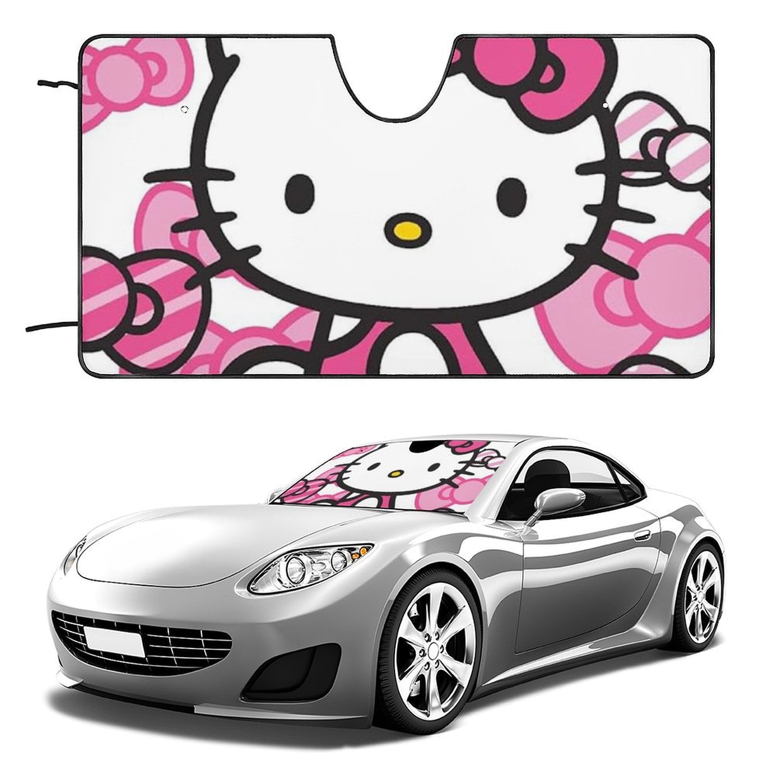 Hello Kitty Windshield Sunshades UV Reflector Sun Visor Foldable Car ...
