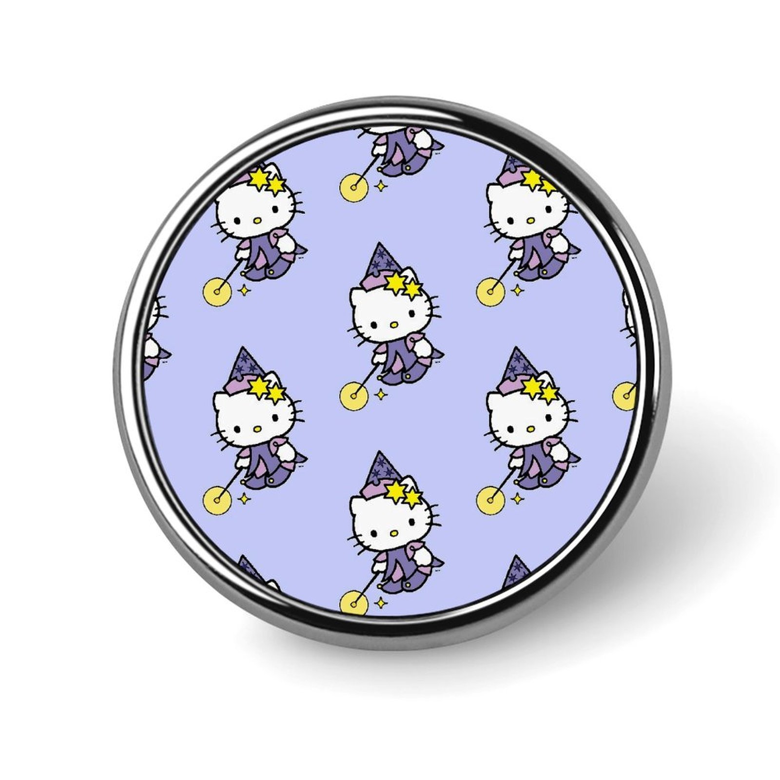 Hello Kitty Witch DIY Round Badge Aluminum Alloy Badges Fashionable ...