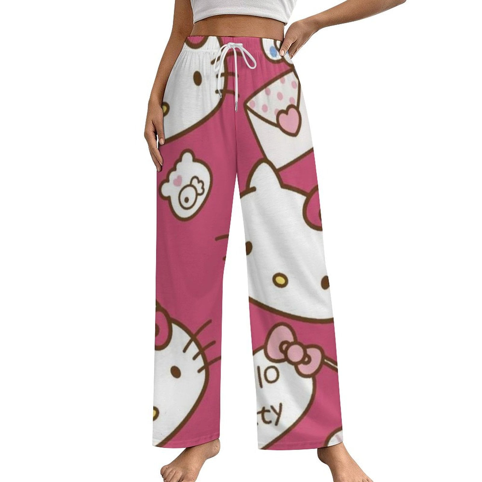 Hello Kitty Women Pajama Pants Causal Comfy Lounge Sleep Bottoms Loose ...