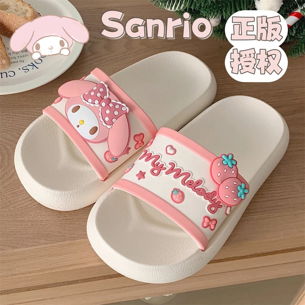 Hello Kitty Women Slippers Summer Cinnamoroll Slide Cartoon Shoes ...