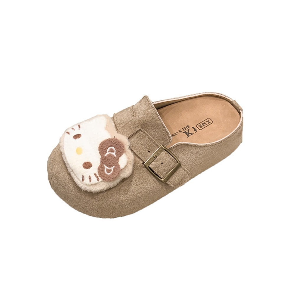 Hello Kitty Women Suede Clogs Slippers Slip-on Mules Cork Footbed ...