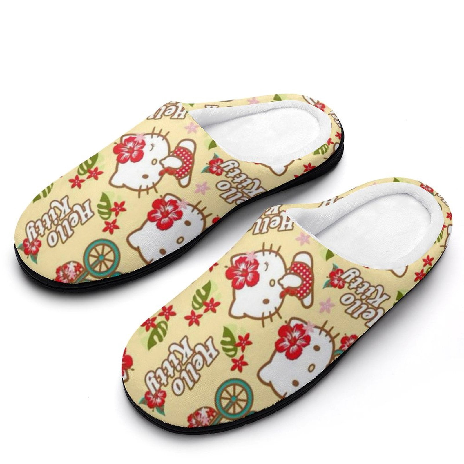 Hello Kitty Women's Cotton Slippers Cartoon Warm and Comfortable ...