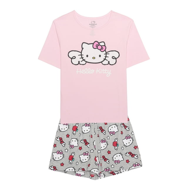 Hello Kitty Women's Graphic Tee and Short Set, 2-Piece, Sizes XS-3X ...
