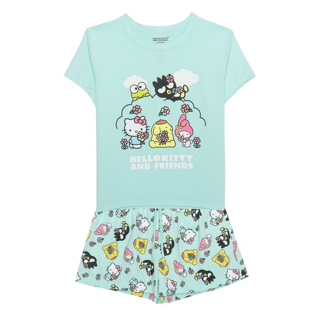 Hello Kitty Women's Graphic Tee and Short Set, 2-Piece, Sizes XS-3X ...