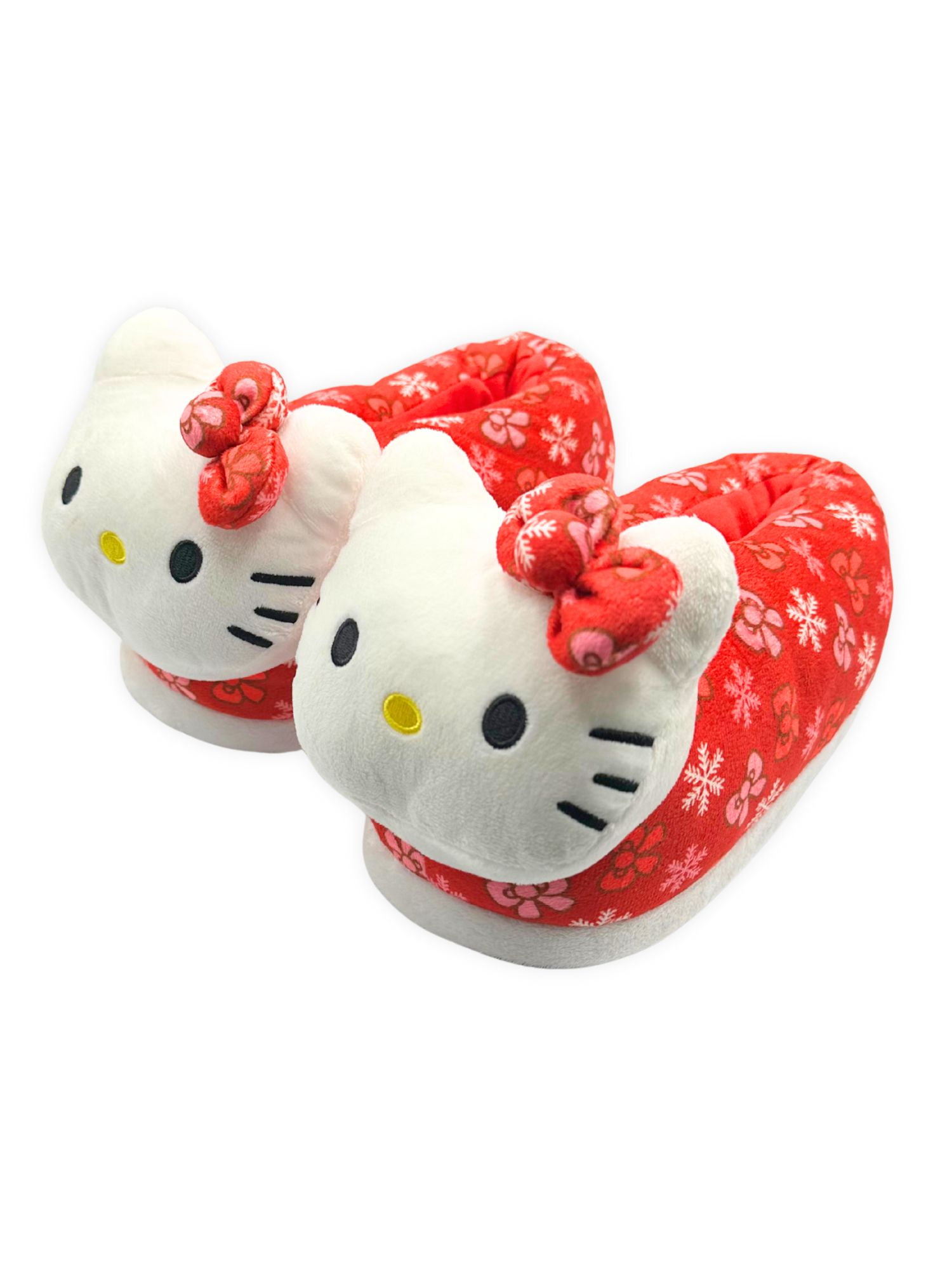 Hello Kitty Women's Holiday 3D Plush Head Slippers, 1-Pack, Sizes XS/S ...