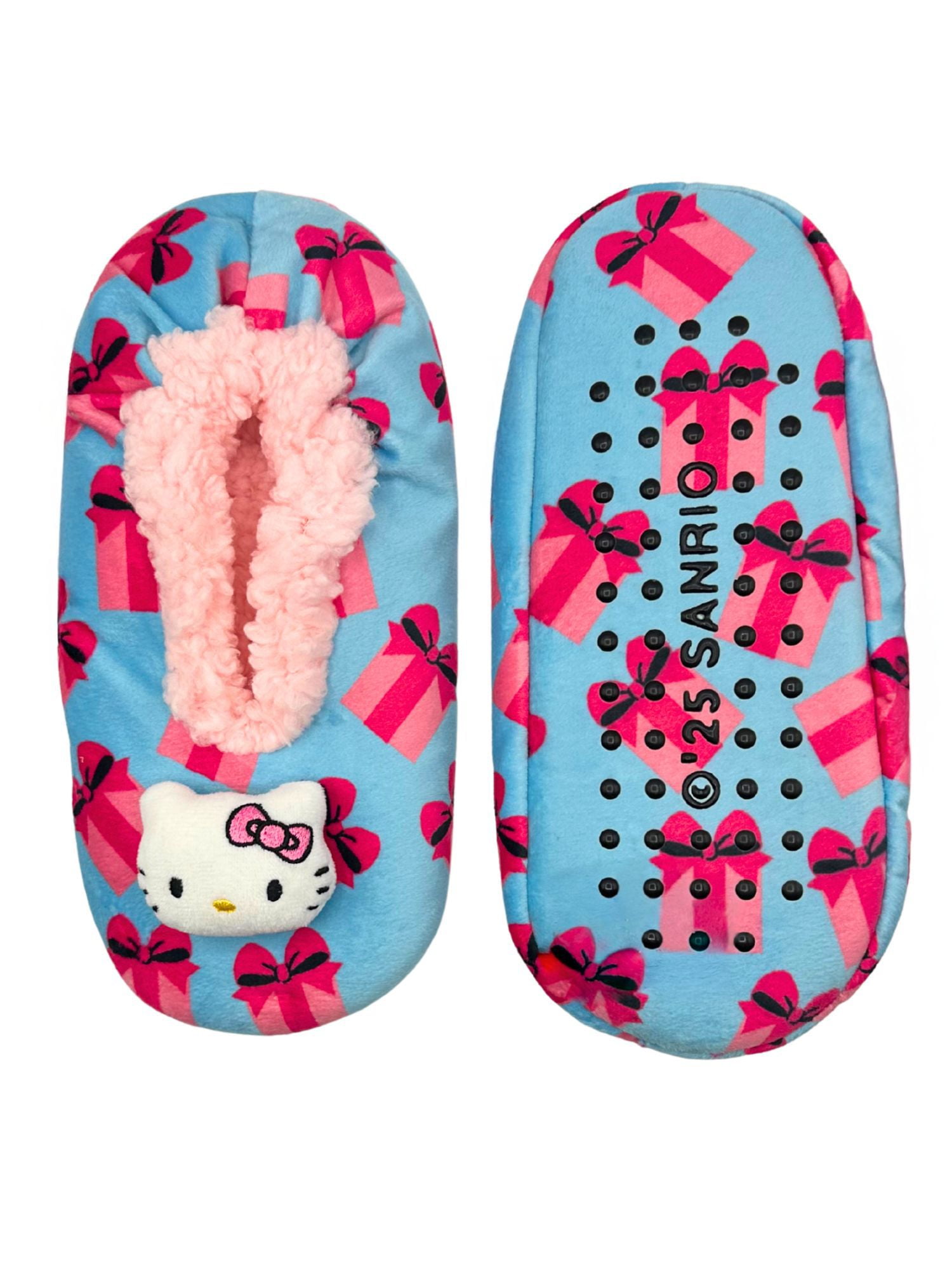 Hello Kitty Women's Holiday Fuzzy Babba 3D Slipper Socks, 1-Pack, Size ...