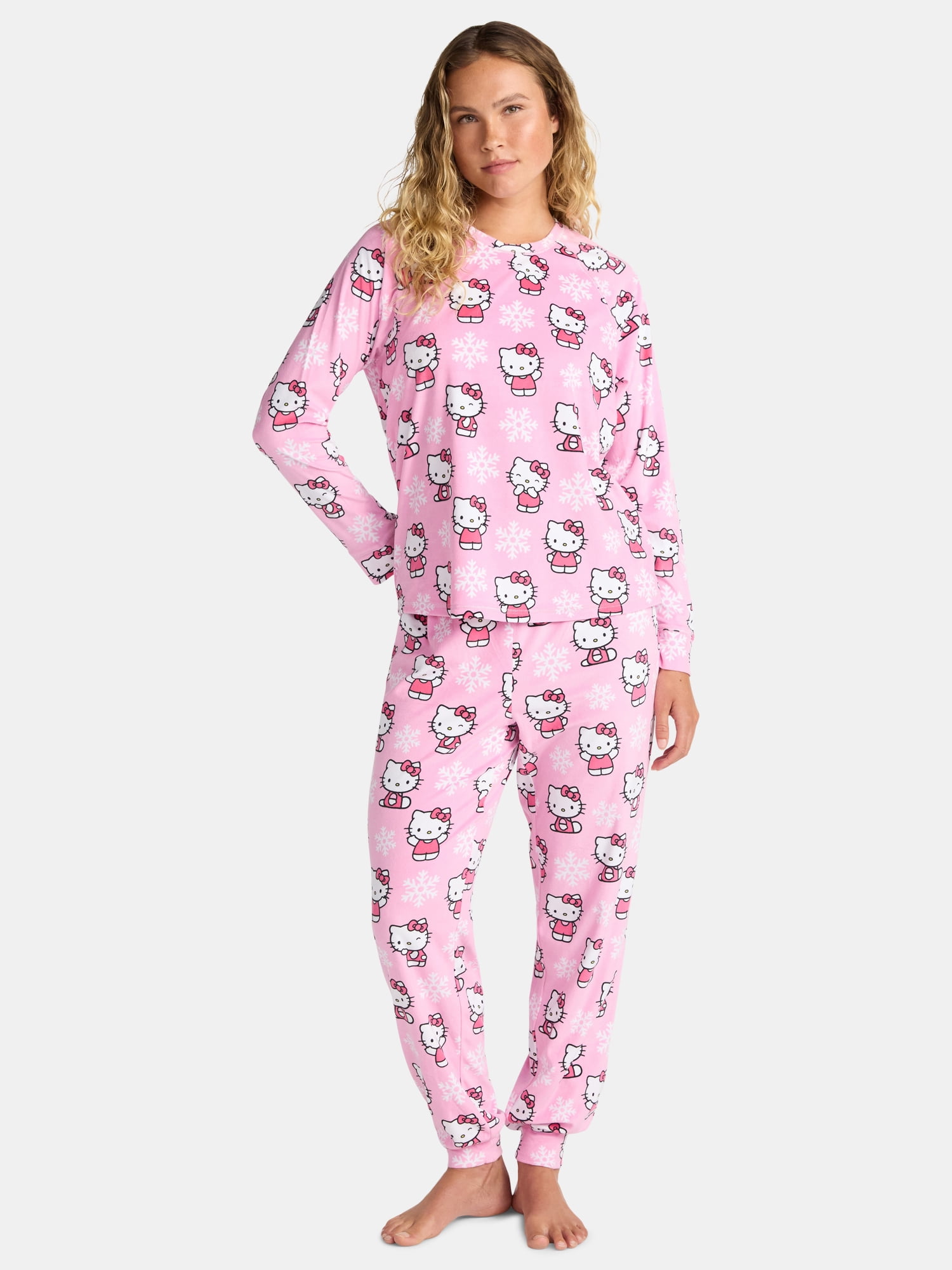 Hello Kitty Women's Pajama Set, 2-Piece, Sizes S to 3X - Walmart.com