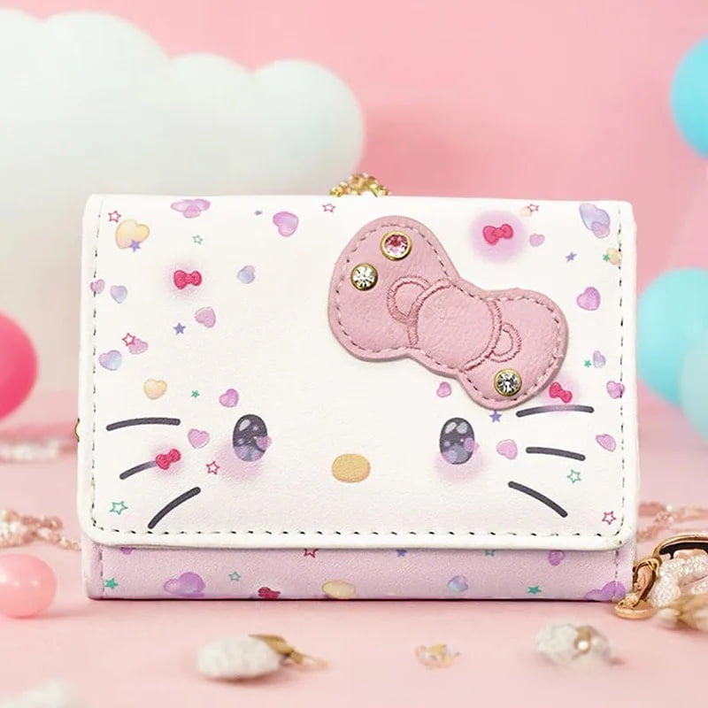 Hello Kitty Women's Tri-fold Card Holder Cute Wallets Gift - Walmart.com