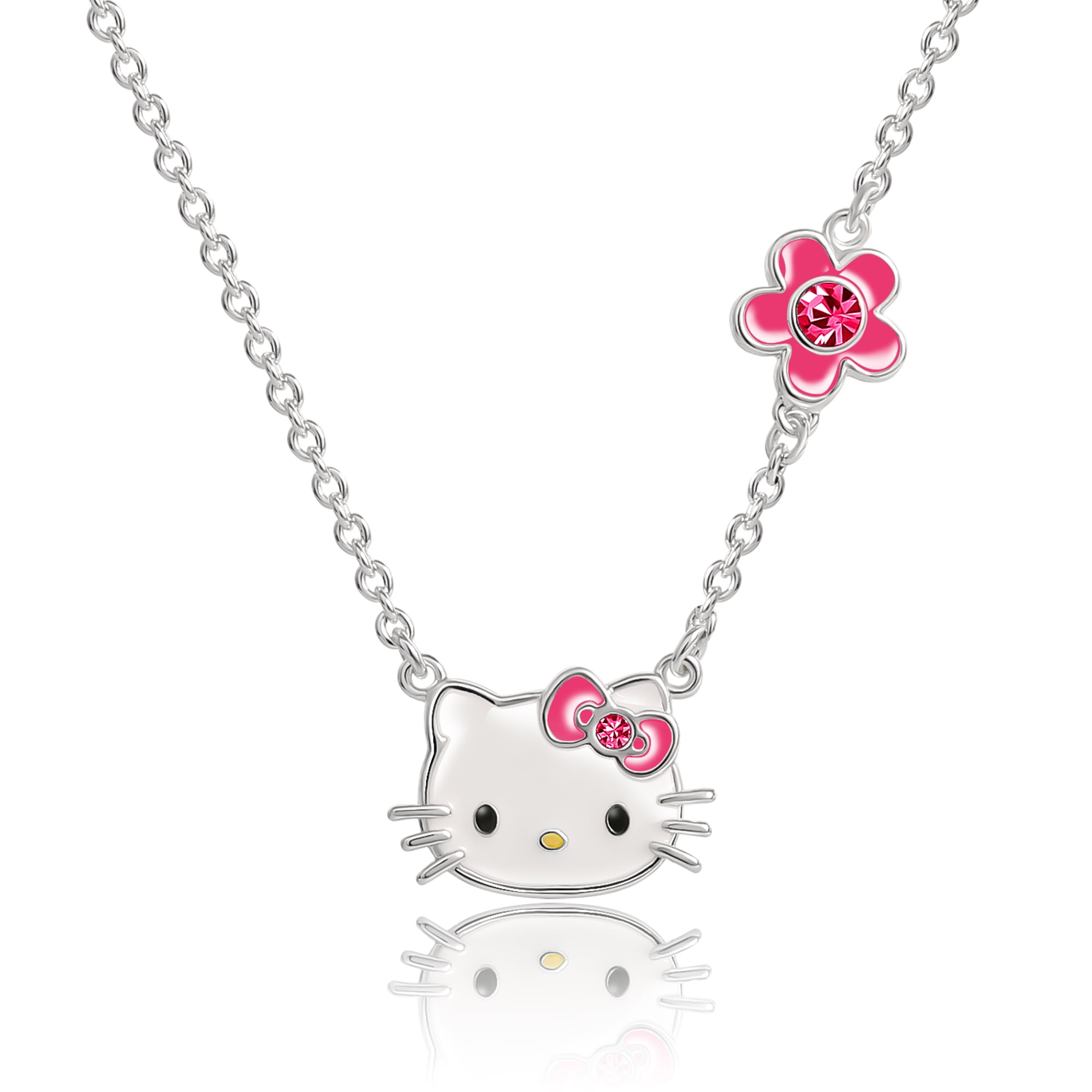 Hello Kitty Womens October Birthstone Necklace - Rose - Walmart.com