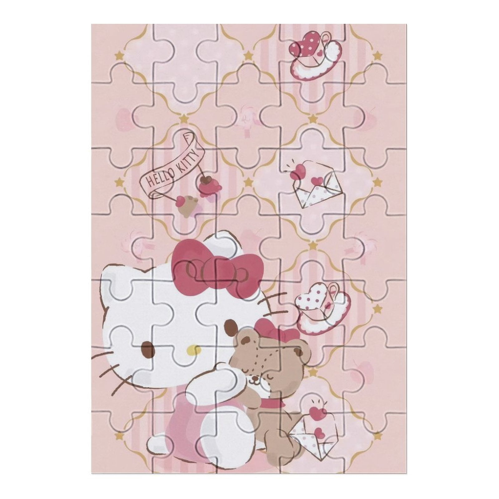 Hello Kitty Wooden Cartoon Puzzles for Children Children's Educational ...